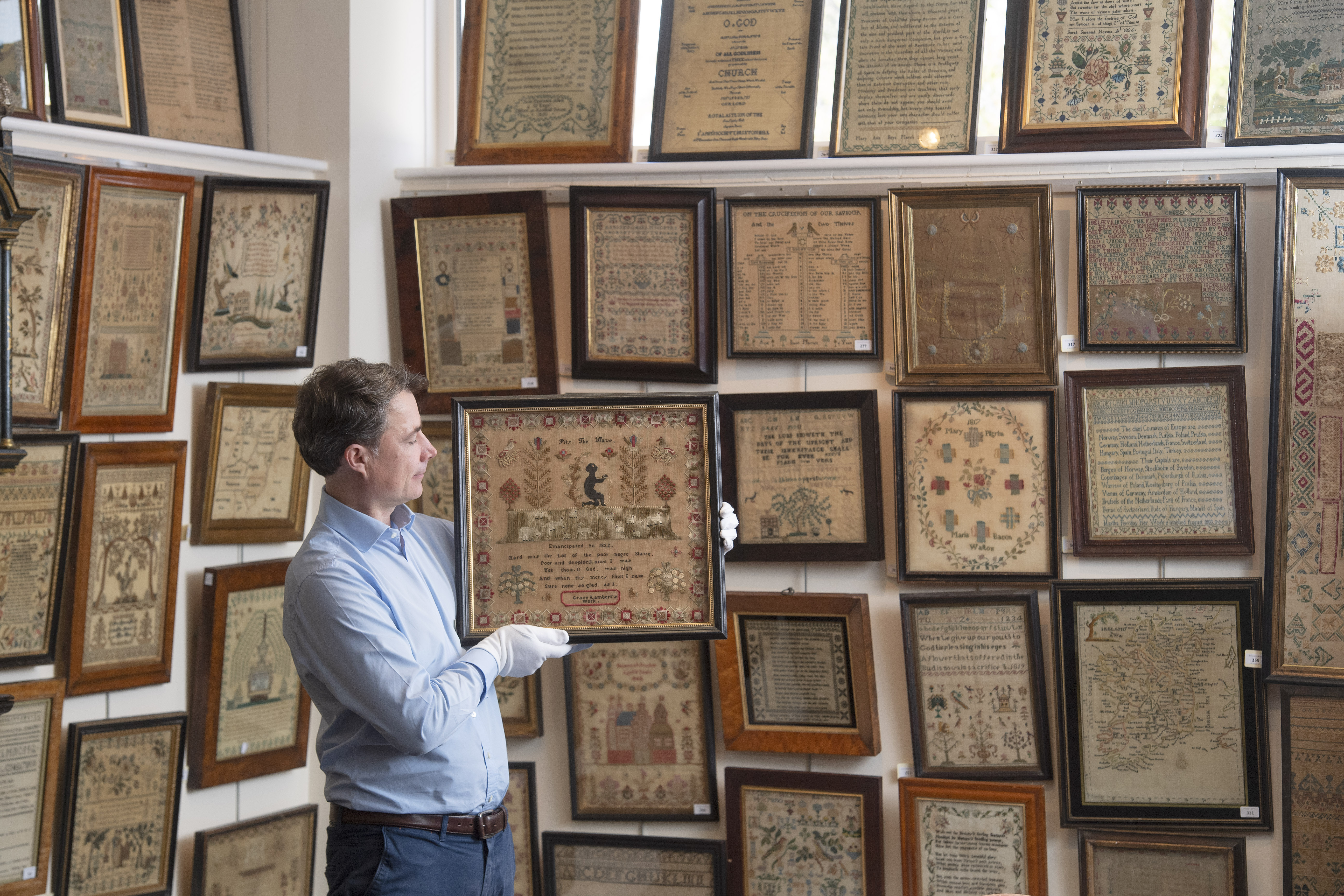 Feller Collection of samplers sells at auction. | Woolley and Wallis